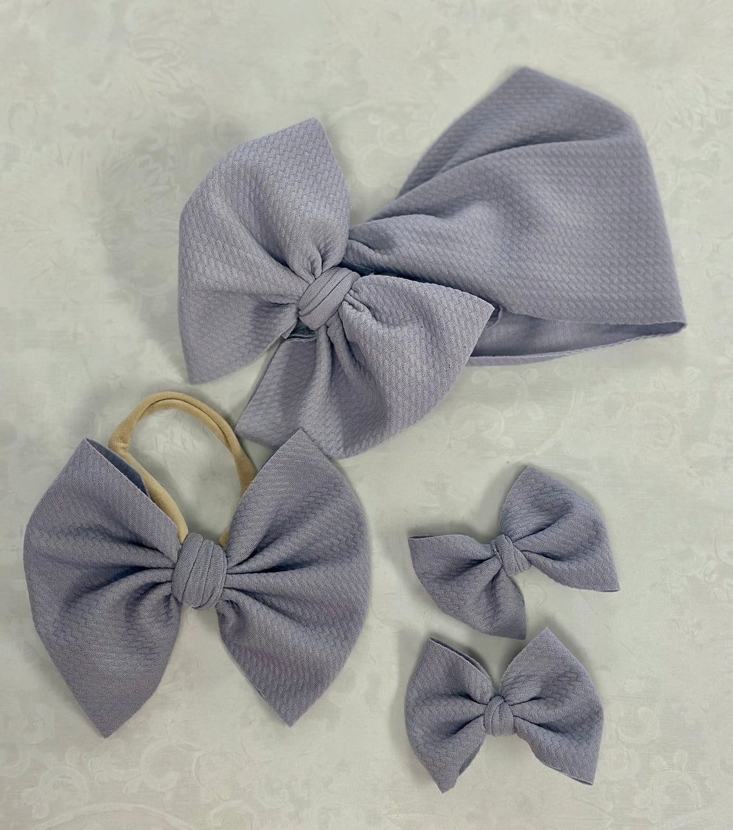 Light Grey Bow Collection – Steel Grace