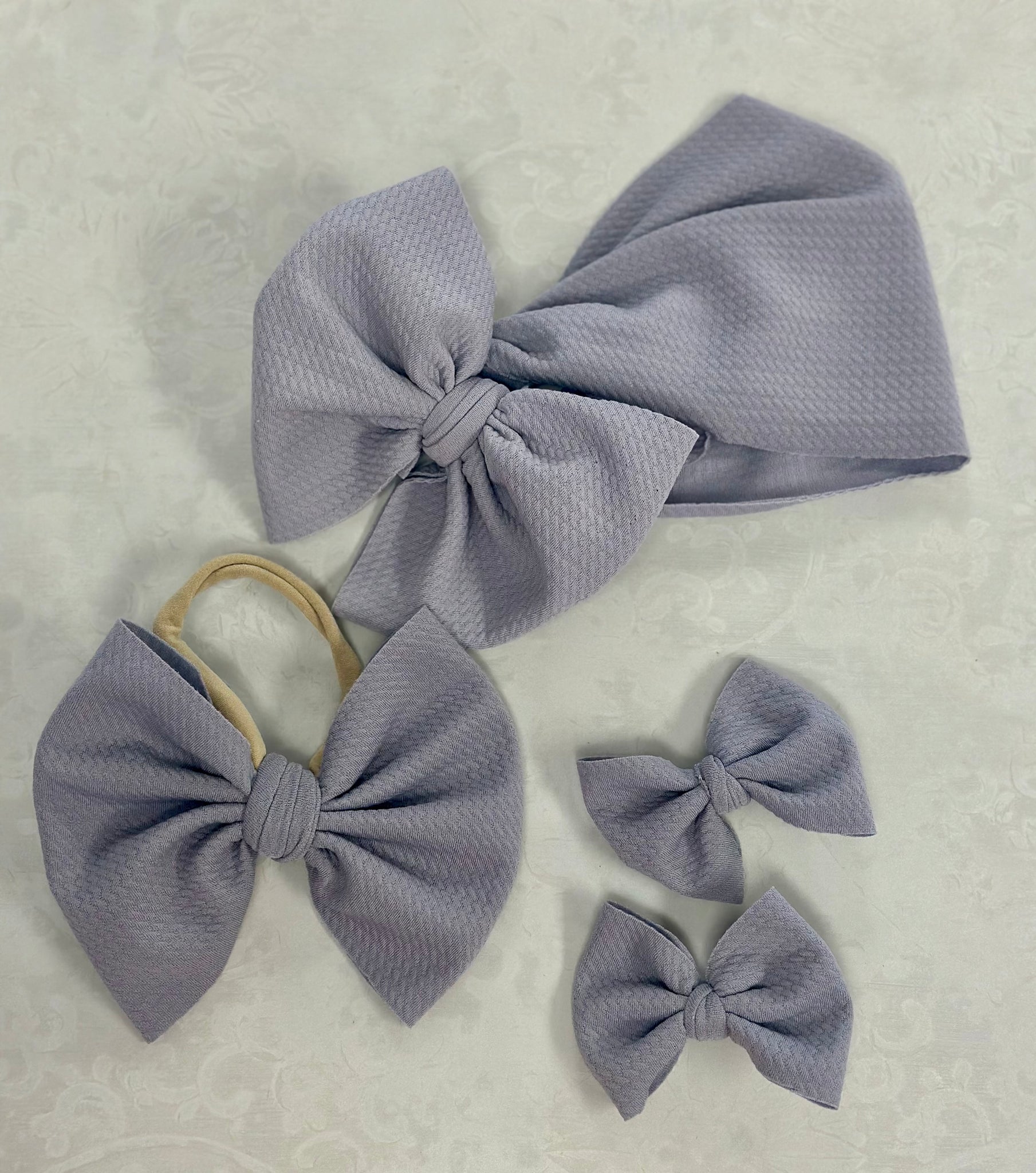 Light Grey Bow Collection – Steel Grace