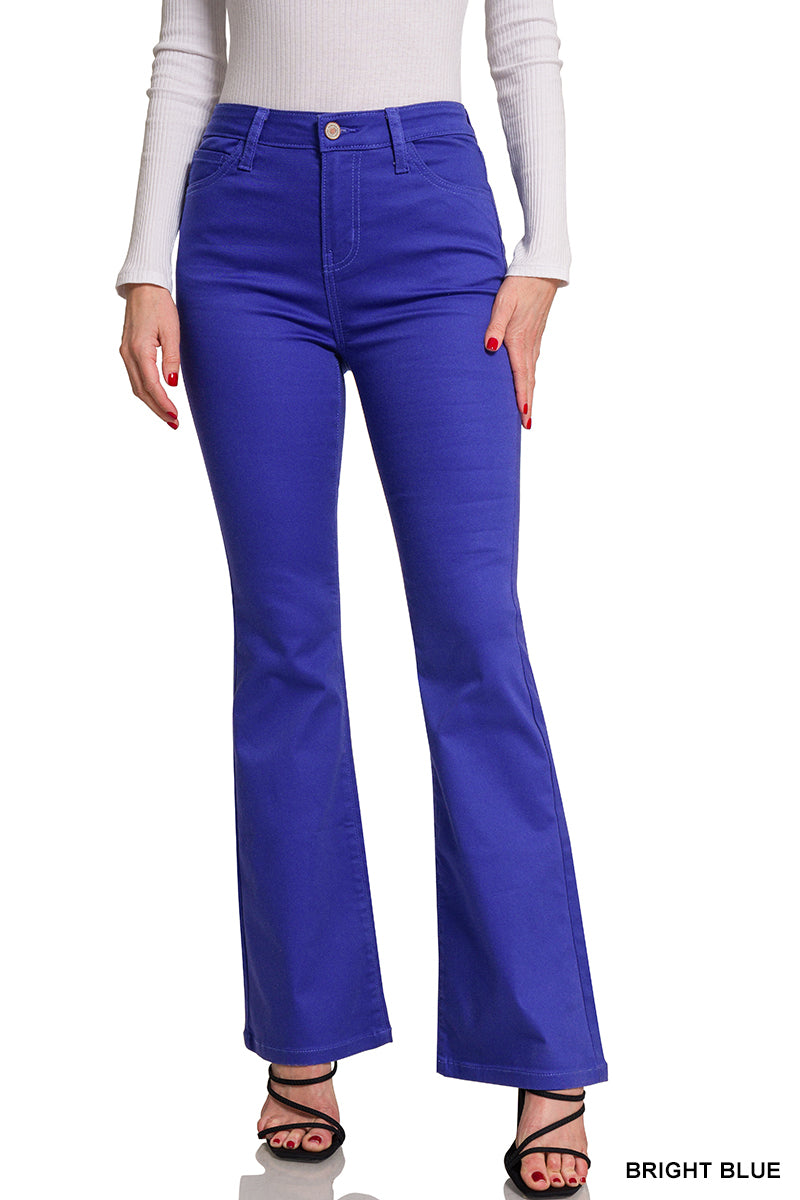 High Rise Bootcut Bright Blue Denim – Steel Grace