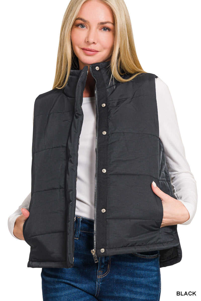 Puff Vest - Slightly Hi-Low – Steel Grace
