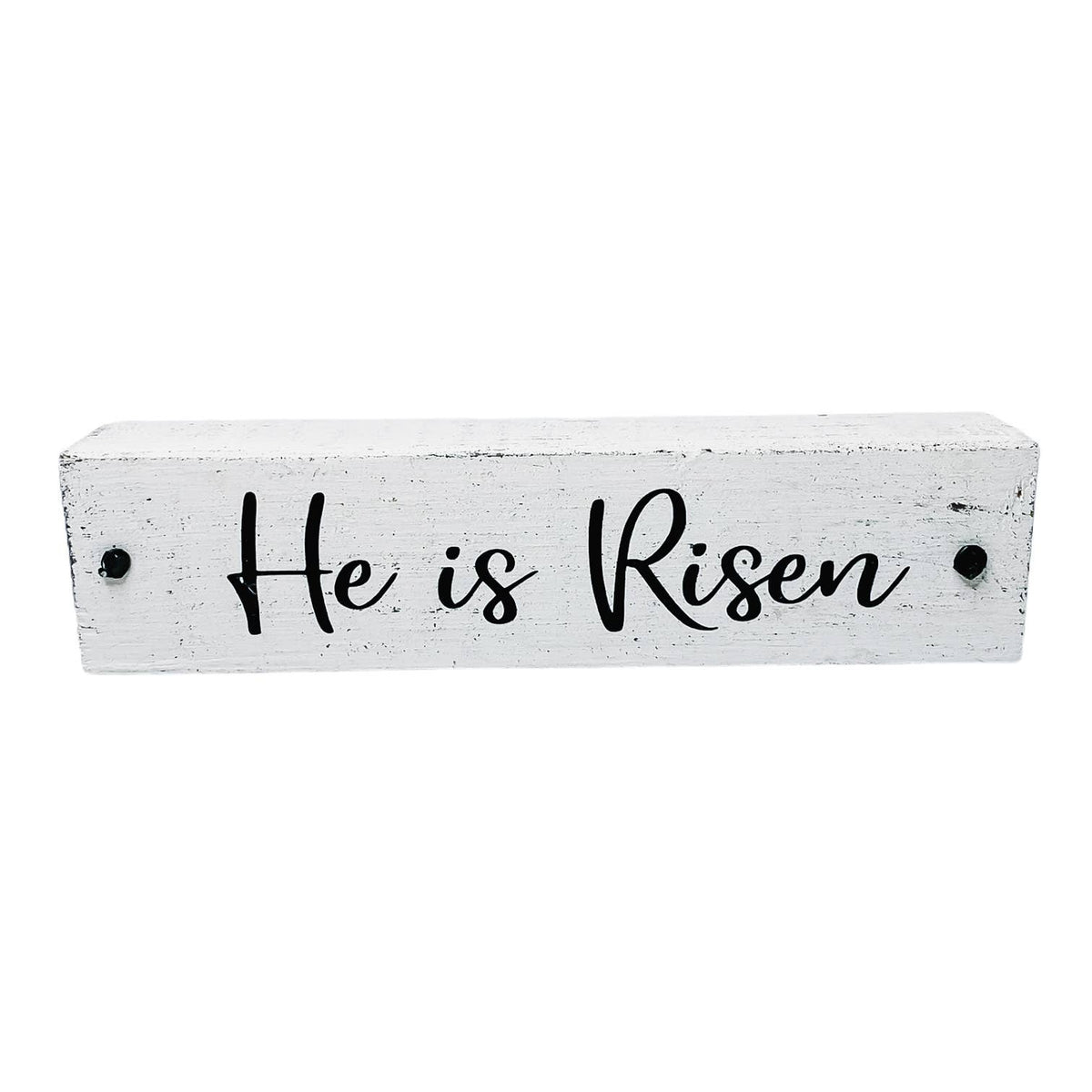 He Is Risen Faith Stick Sign – Steel Grace