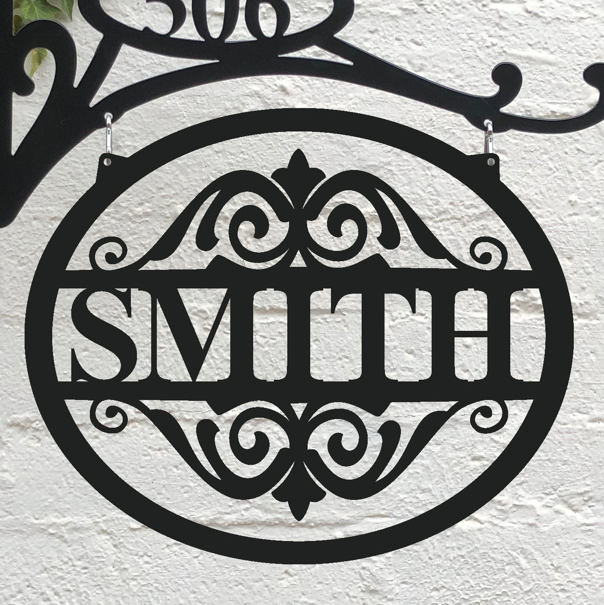 Scroll with Last Name Interchangeable Metal Disc – Steel Grace